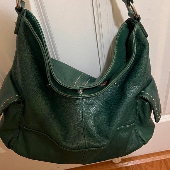 b. makowsky | Bags | Bmakowsky Green Leather Handbag | Poshmark